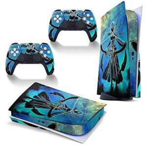 playstation 5 optical drive version sticker protective cover, sword art online alicization asada shino's strongest character soul ps5 controller protective shell (compatible with ps5 optical drive)