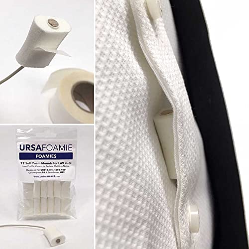 URSA Foamies: Soft Foam Mounts for Wireless Lav Mics. Can be stuck directly to the skin or costume. Fits SANKEN COS11, SENNHEISER MKE2, RODE LAV, DPA 4060/4070 (Pack of 12) (White)