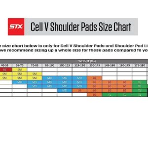 STX Cell V Shoulder Pad, Small,White