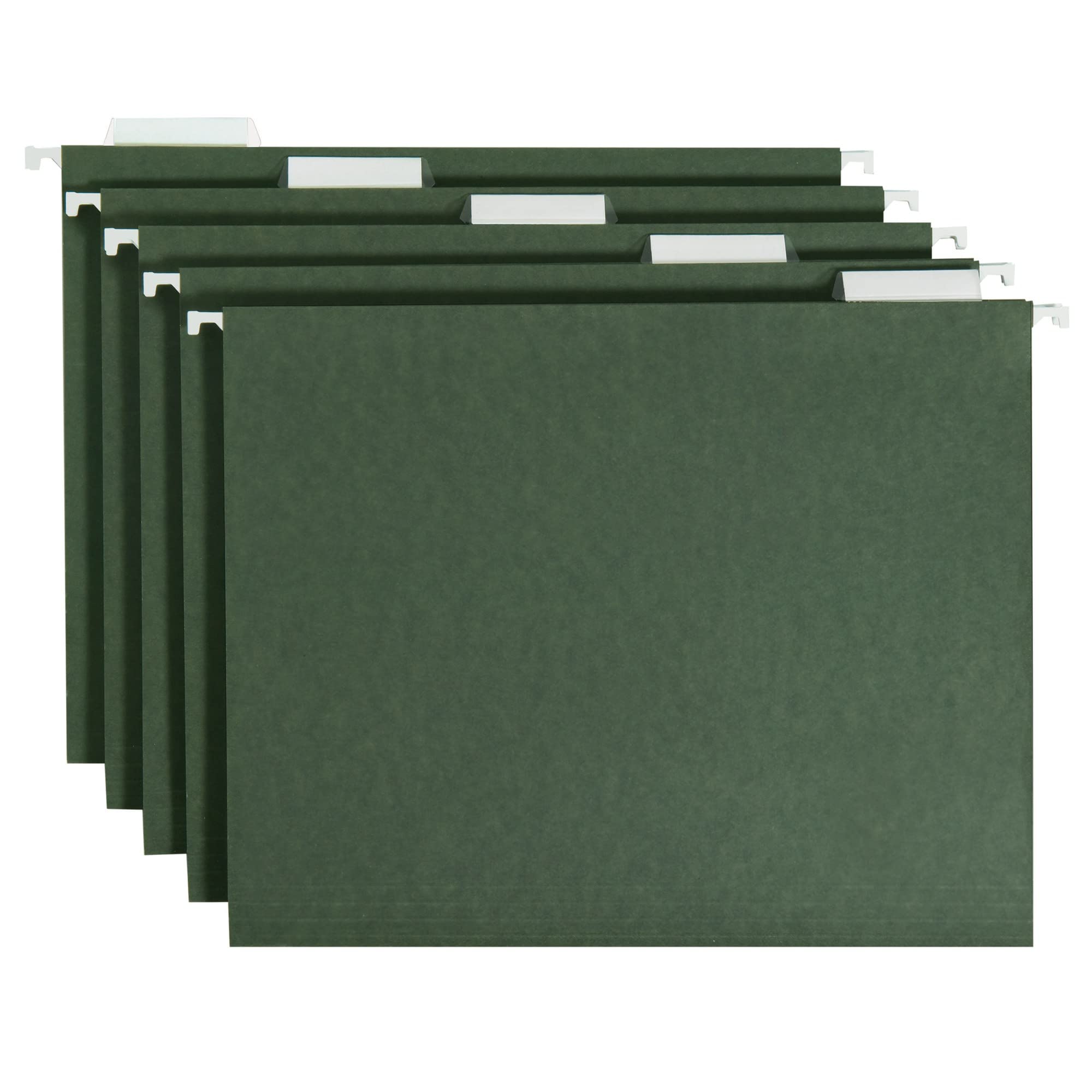 Office Depot® Brand Hanging Folders, 1/5 Cut, Letter Size, 100% Recycled, Green, Pack of 50