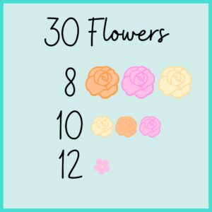 30 Tea Party Icing Flowers | Small Edible Flowers| Edible Roses| Pink Roses| Ivory Sprinkles | Royal Icing Flowers | Pink Sprinkles | Simply Sucré