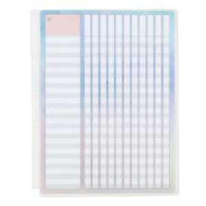 snap-in checklist dashboard, wet-erase and dry-erase, portable dashboard you can snap into your coiled planner, notebooks, and binders, stay on track in style by erin condren