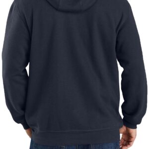 Carhartt Men's Flame-Resistant Force Loose Fit Midweight Full-Zip Sweatshirt, Navy, Large