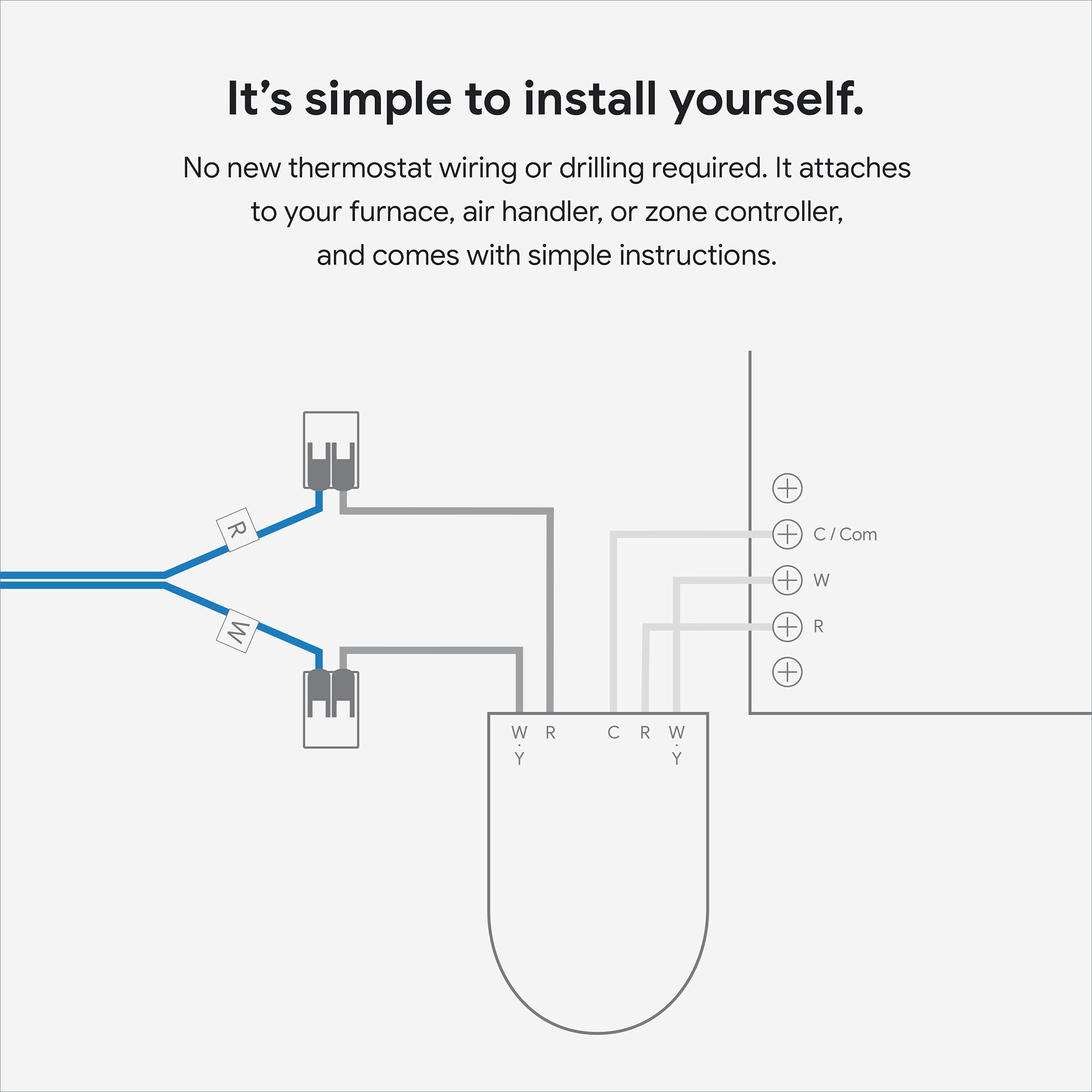 Google Nest Power Connector - C Wire Adapter for Smart Thermostats - 3.98in Accessory