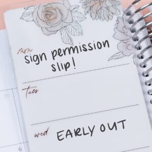 Snap-in to-Do List Dashboard in Flora, Double-Sided, Wet-Erase Dashboard You can Snap Into Your Coiled Planner or Binder, Tackle to-Dos and Track Tasks in Style by Erin Condren