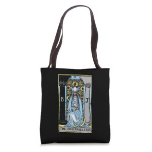 high priestess tarot card rider waite tote bag