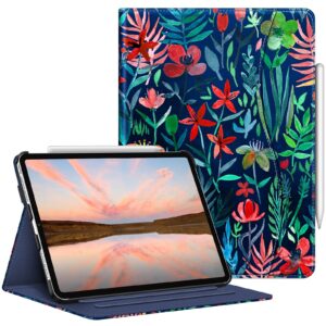 fintie case for ipad pro 11-inch (4th / 3rd generation) 2022/2021 - multiple angles viewing folio stand cover with pencil holder & pocket, also fit ipad pro 11" 2nd/1st gen, jungle night