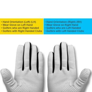 CaddyDaddy Claw MAX Golf Gloves for Men | Flex-Mesh Design | Traditional Fit Feels Like Leather | Lasts 3-5 Times Longer Than Leather | Silicone-Web Coating for Maximum Grip | Washable | LH-XL