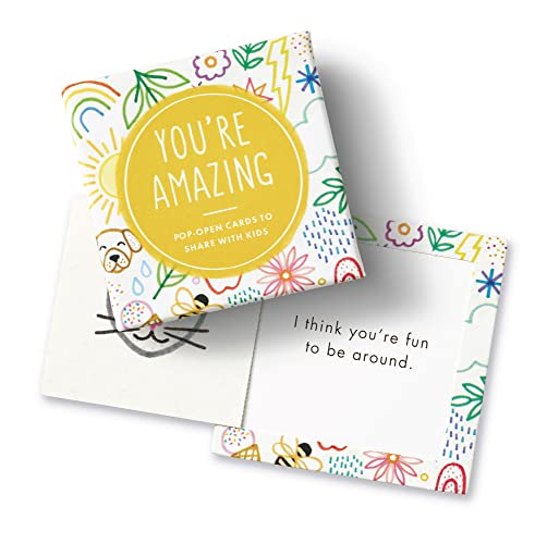 Compendium ThoughtFulls for Kids – 3 Pack of You're Amazing, I Love You, Dream Big – 90 Pop-Open Cards to Share with Kids, Each with a Different Inspiring Message Inside