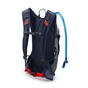 High Sierra Hydrahike 2.0 Hydration Backpack with 2L Reservoir, for Hiking, Biking, Camping, Traveling, Grey Blue, 8L