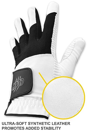 CaddyDaddy Claw MAX Golf Gloves for Men | Flex-Mesh Design | Traditional Fit Feels Like Leather | Lasts 3-5 Times Longer Than Leather | Silicone-Web Coating for Maximum Grip | Washable | LH-XL