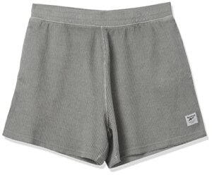 reebok women's standard shorts, boulder grey/natural dye, medium