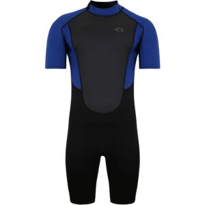 typhoon mens storm3 3/2mm back zip shorty wetsuit 250795 - black/nite blue wetsuit size - s