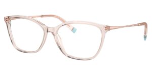 tiffany & co. tf2205-8328 eyeglass frame nude transparent w/demo lens 53mm