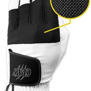 CaddyDaddy Claw MAX Golf Gloves for Men | Flex-Mesh Design | Traditional Fit Feels Like Leather | Lasts 3-5 Times Longer Than Leather | Silicone-Web Coating for Maximum Grip | Washable | LH-XL