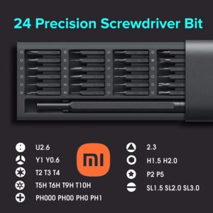 Mi Ultra Precision Screwdriver Kit 24 Common Household Bits, Fully Magnetic Aluminum Storage Case - A Must have for small repairs