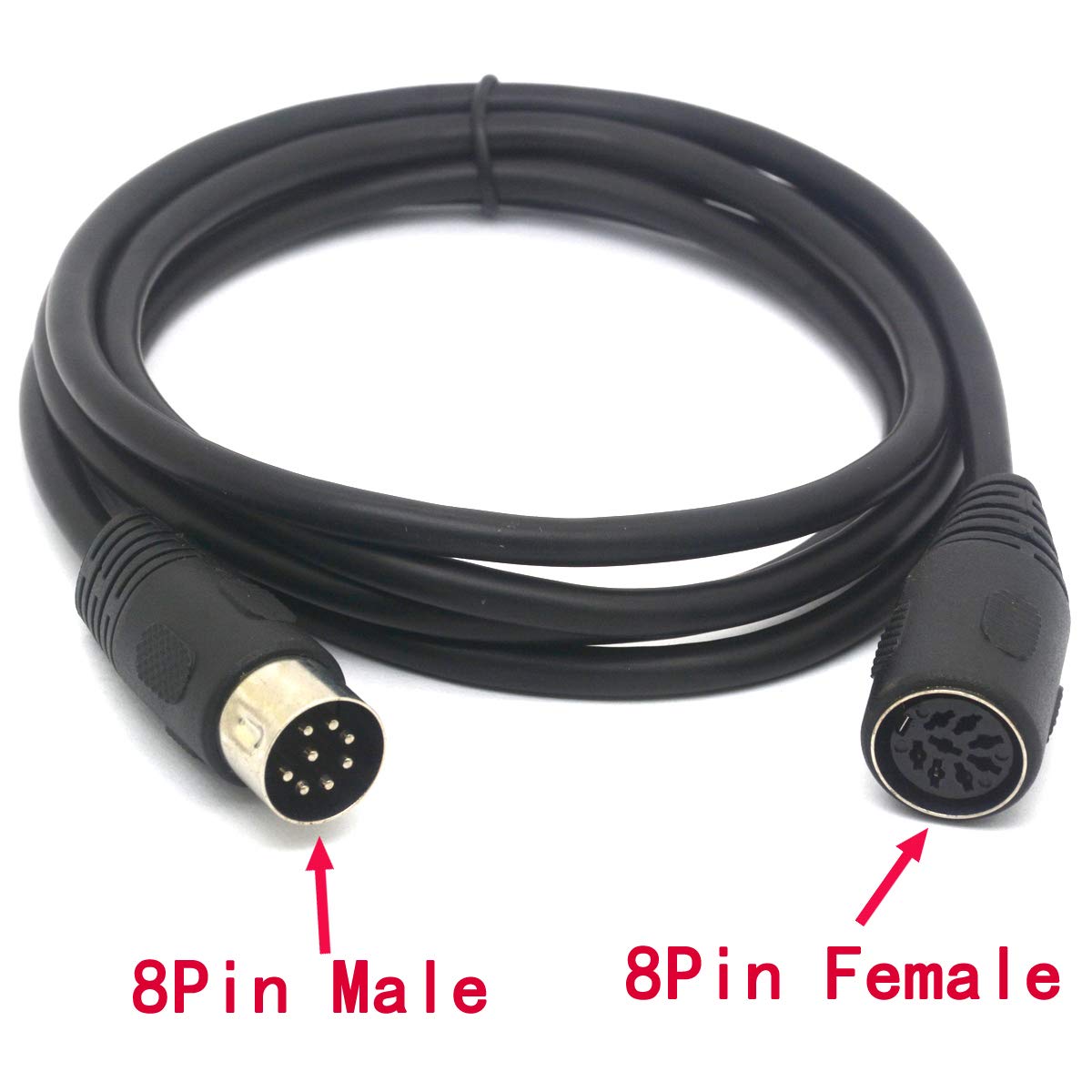 PIIHUSW 8 Pin Din Speaker Cable Extension for Bang, Olufsen B&O, BeoLab, POWERLINK mk2 (1.5 Meter) (1.5 Meter)