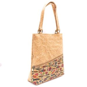 Cork Culture Cork Shoulder Bag Tote Eco Friendly Vegan purse Sustainable gift Handbag (Sardines)