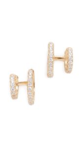 shashi women's katerina vermeil double earrings, gold, one size