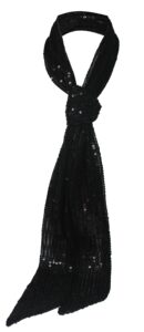 hi-party small scarf with fashionable sequins for decoration (black)