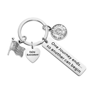 hollp retirement gifts army retired keychain with patriotic american flag military retirement gifts for army veteran (keychain)