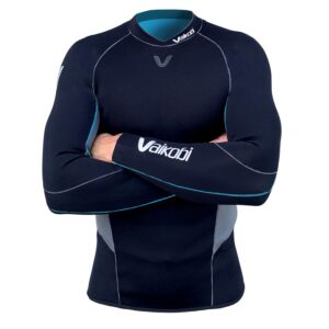 vaikobi flexforce 3mm gbs wetsuit top - black/grey vk-232 xs