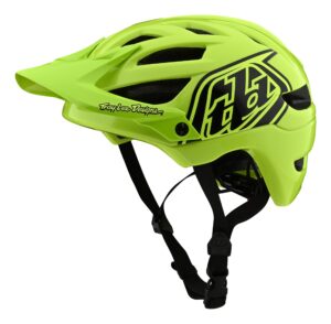 troy lee designs a1 drone helmet - adult drone glo green, x-small