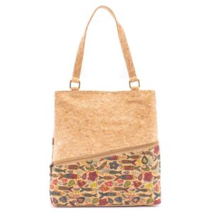 cork culture cork shoulder bag tote eco friendly vegan purse sustainable gift handbag (sardines)