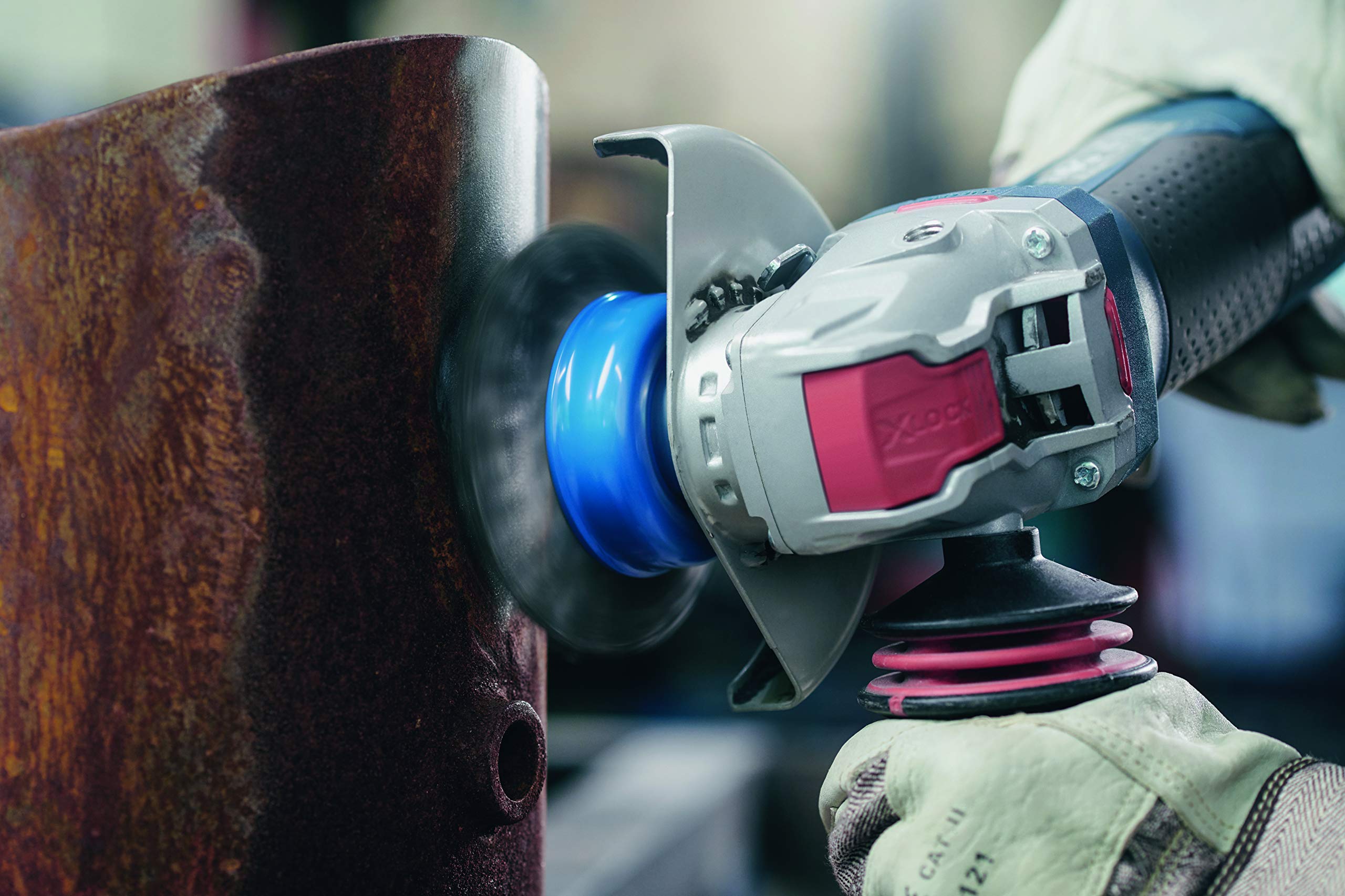 Bosch GWX10-45PE 4-1/2 In. X-LOCK Ergonomic Angle Grinder with Paddle Switch with Bosch DBX4543S Diamond Blade