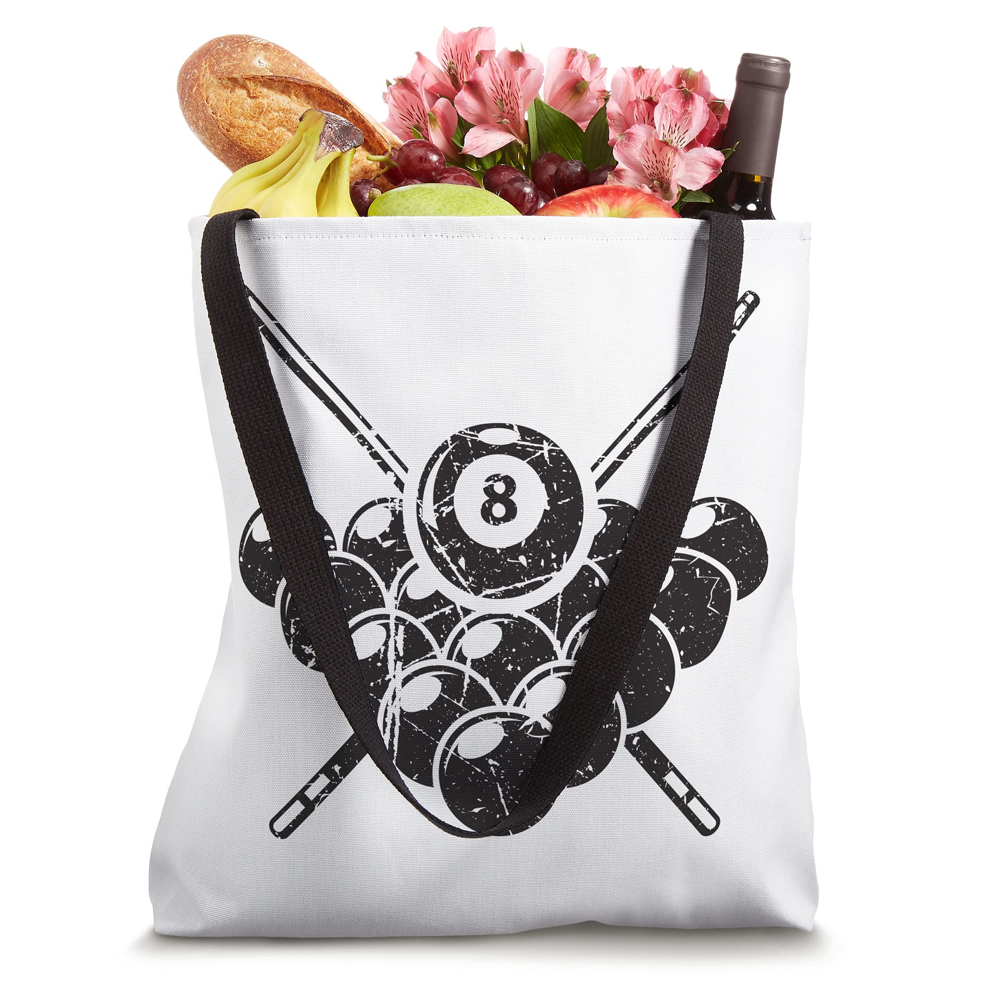 Billiards 8 Ball Pool Rack Snooker Player Funny Billiard Tote Bag