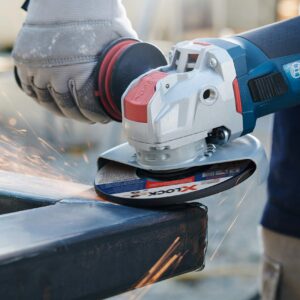 Bosch GWX10-45PE 4-1/2 In. X-LOCK Ergonomic Angle Grinder with Paddle Switch with Bosch DBX4543S Diamond Blade