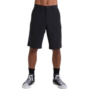 billabong men's crossfire slub hybrid short, black 36