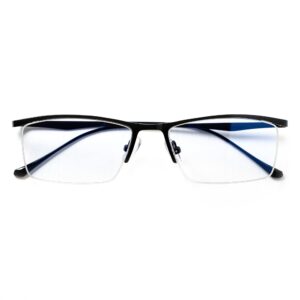 lumadux computer blue light glasses men blocking for reading, eye strain headaches and blurry vision | blocker gaming glasses (titanium black, 1.5, x)