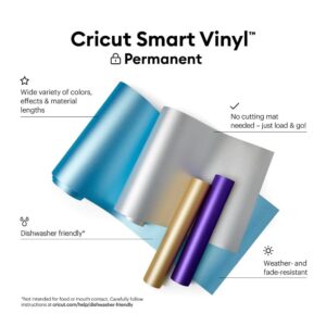 Cricut Smart Permanent Vinyl (13in x 12ft, Shimmer Black) for Explore and Maker 3 - Matless cutting for long cuts up to 12ft