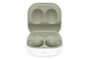 samsung galaxy buds 2 true wireless bluetooth earbuds, noise cancelling, comfort fit in ear, auto switch audio, long battery life, touch control, olive green [us version, 1yr manufacturer warranty]