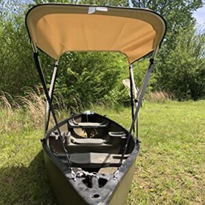 Beige 2' by 6' Canoe/Kayak Sun Shade/Canopy by Cypress Rowe Outfitters