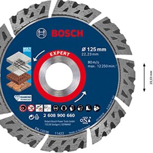 Bosch Professional 1x Expert MultiMaterial Diamond Cutting Disc (Ø 125 mm, Accessories Angle Grinder)