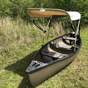 Beige 2' by 6' Canoe/Kayak Sun Shade/Canopy by Cypress Rowe Outfitters