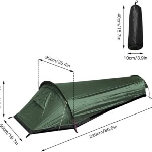 Augustusws Ultralight Bivvy Bag Tent, Compact Single Person Backpacking Larger Space Waterproof Sleeping Bag Cover Bivvy Sack for Outdoor Camping Survival