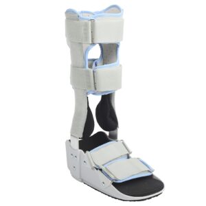 orthopedic walking boot, adjustable breathable ankle protective fracture boot, comfortable air walker brace with open toe design for injured foot, ankle sprain, broken toe, ligament injuries