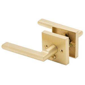 linkaa pivacy door lever gold stain brass lever door handle with lock, keyless door lock, privacy function exterior/interior door handles.