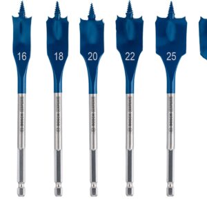 Bosch 7X Expert Self Cut Speed Spade Drill Bit Set (for Softwood, Particleboard, Ø 16-32 mm, Professional Accessory Rotary Drill/Drivers)