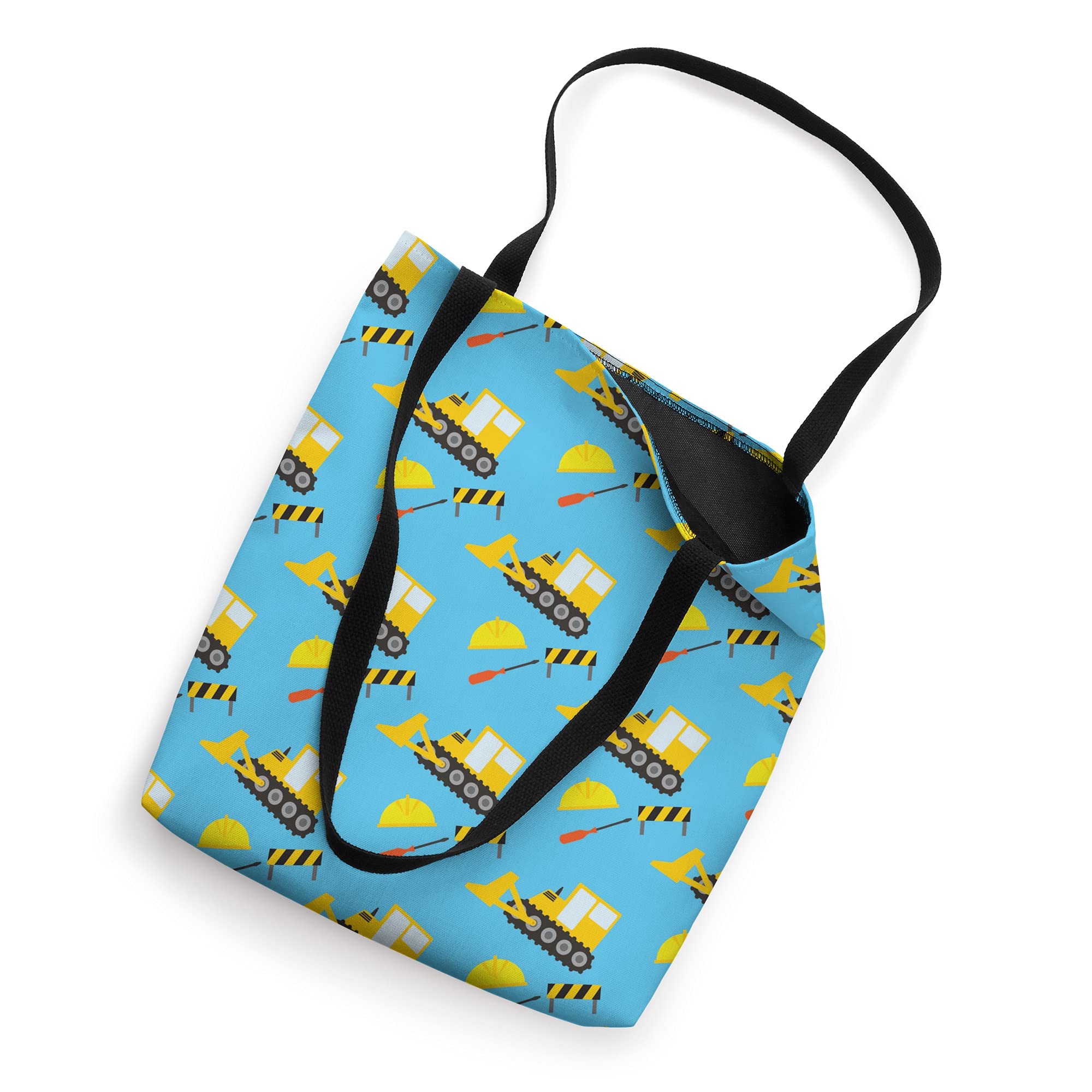 Construction Truck Transportation Pattern Toddler Kids Boys Tote Bag