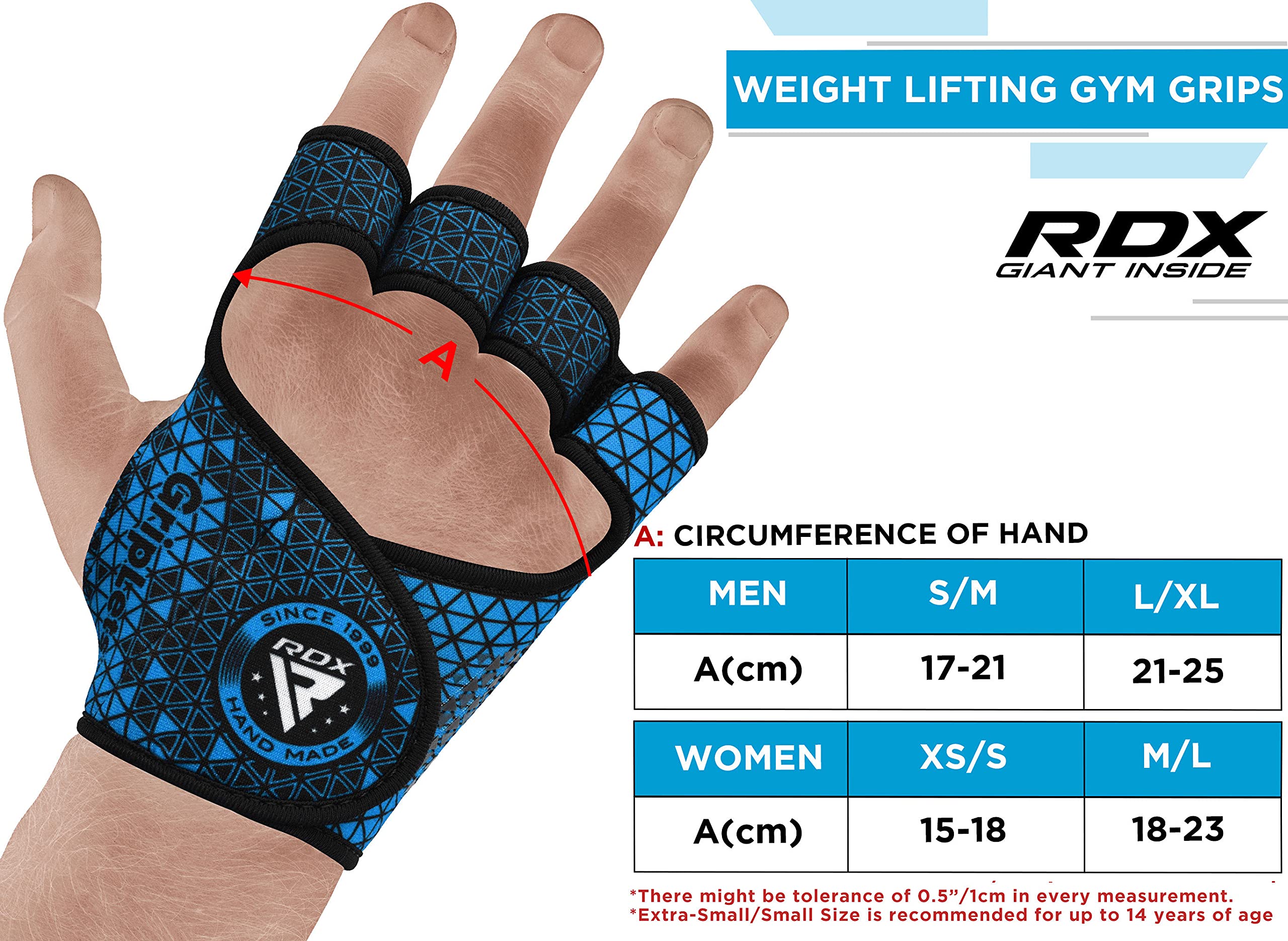 RDX Weight Lifting Gloves Grip, Non Slip Neoprene Ventilated Gym Barehand Gripper, Silicon Palm Protection, Powerlifting Fitness Strength Training Bodybuilding, Chin pull ups Bar Calisthenics Workout