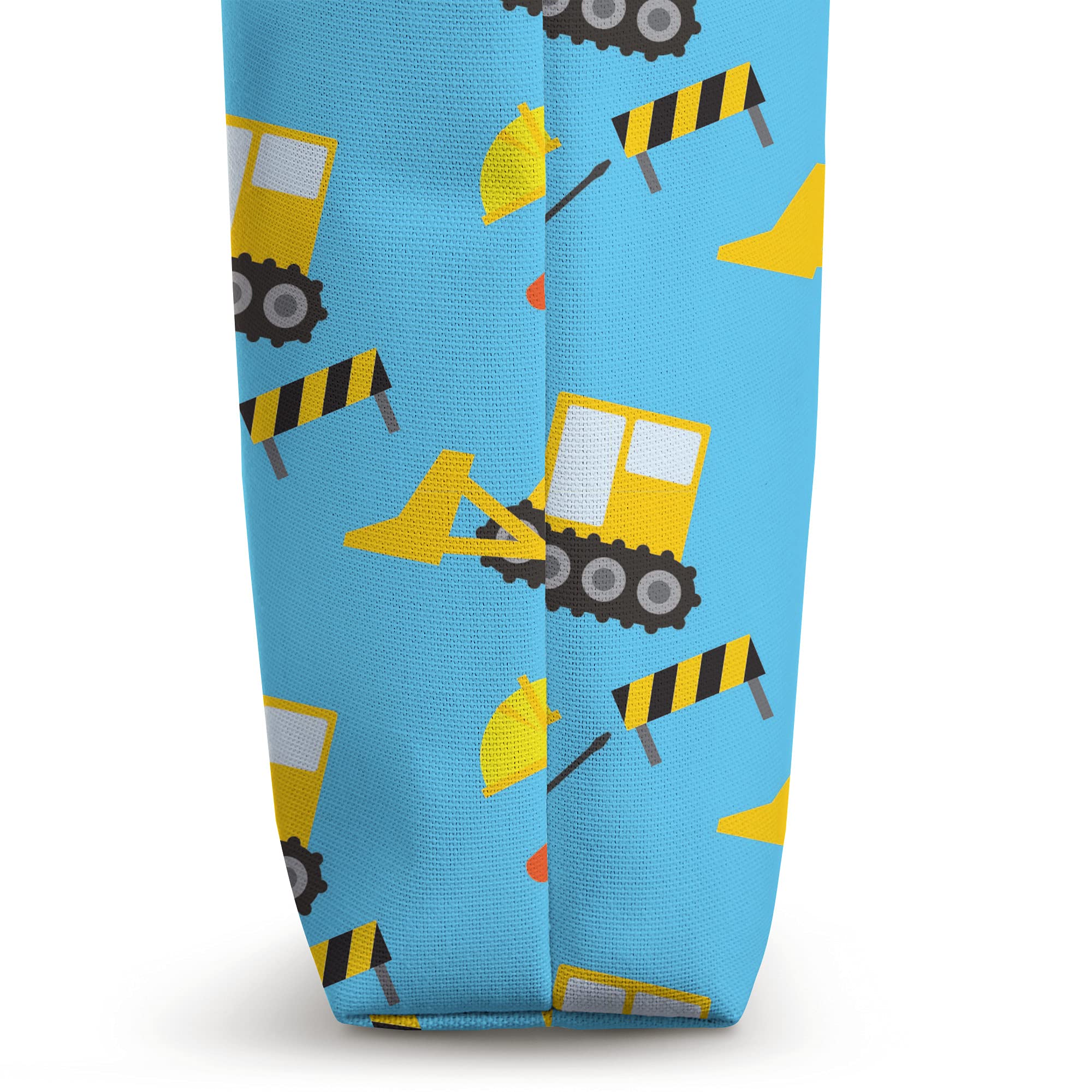 Construction Truck Transportation Pattern Toddler Kids Boys Tote Bag