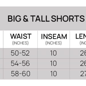 Real Essentials Men's Big & Tall Quick Dry 5X Shorts, 3 Pack - Athletic, Gym, Jogging, Running, Workout, 10'' Inseam, Breathable, Lightweight, Mid Rise