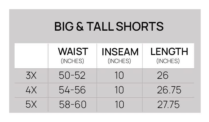 Real Essentials Men's Big & Tall Quick Dry 5X Shorts, 3 Pack - Athletic, Gym, Jogging, Running, Workout, 10'' Inseam, Breathable, Lightweight, Mid Rise