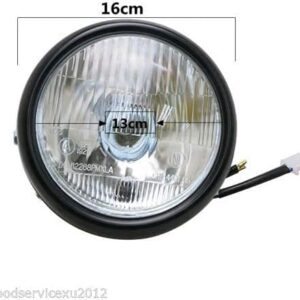 6.4" 12V 35W Old School Grille Retro Motorcycle ATV Side Mounting LED Headlight