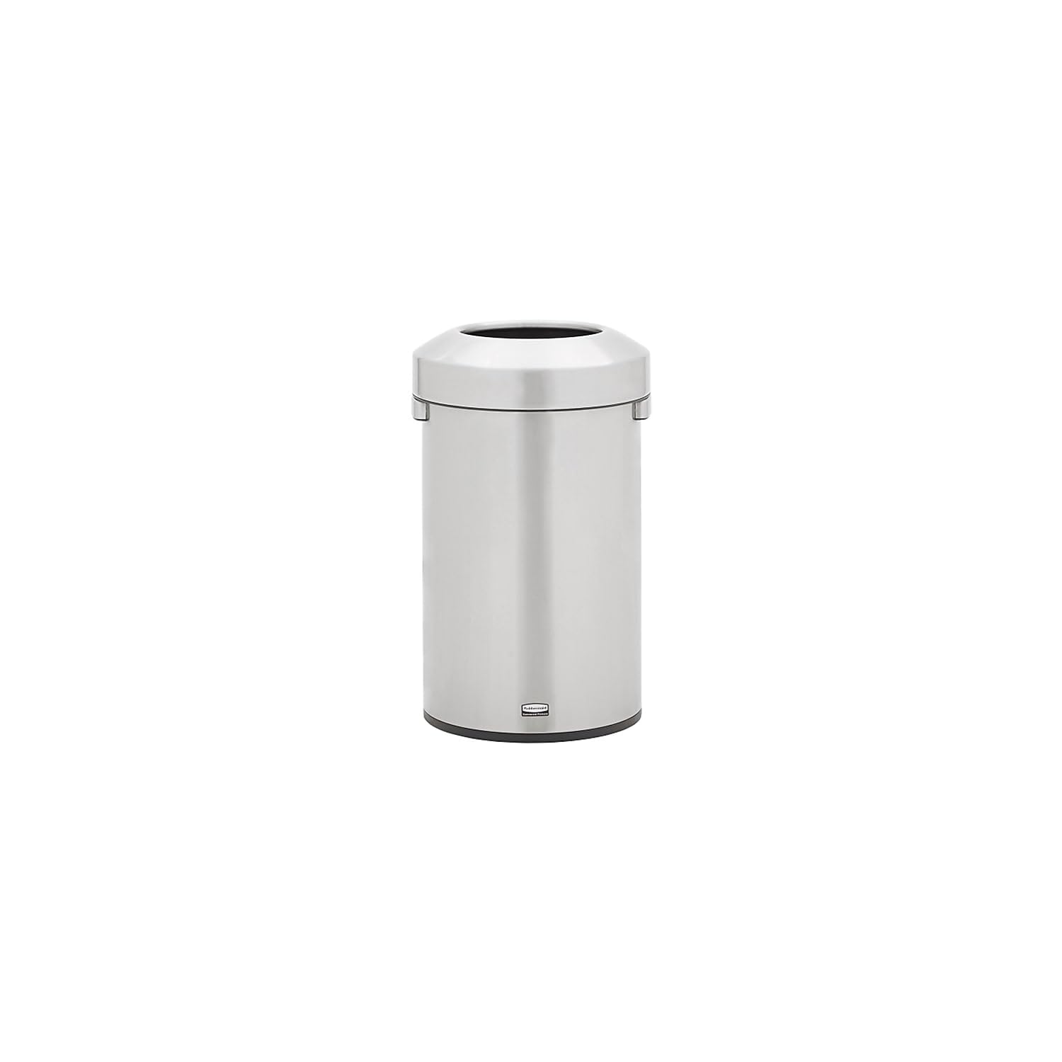 Rubbermaid Commercial Products Refine Decorative Waste Container, 16-Gallon, Round Stainless Steel Trash Can for Offices/Malls/Lobby's