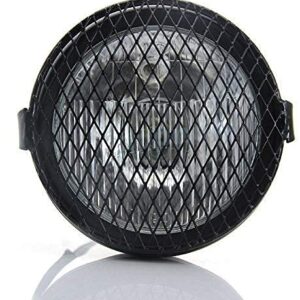 6.4" 12V 35W Old School Grille Retro Motorcycle ATV Side Mounting LED Headlight